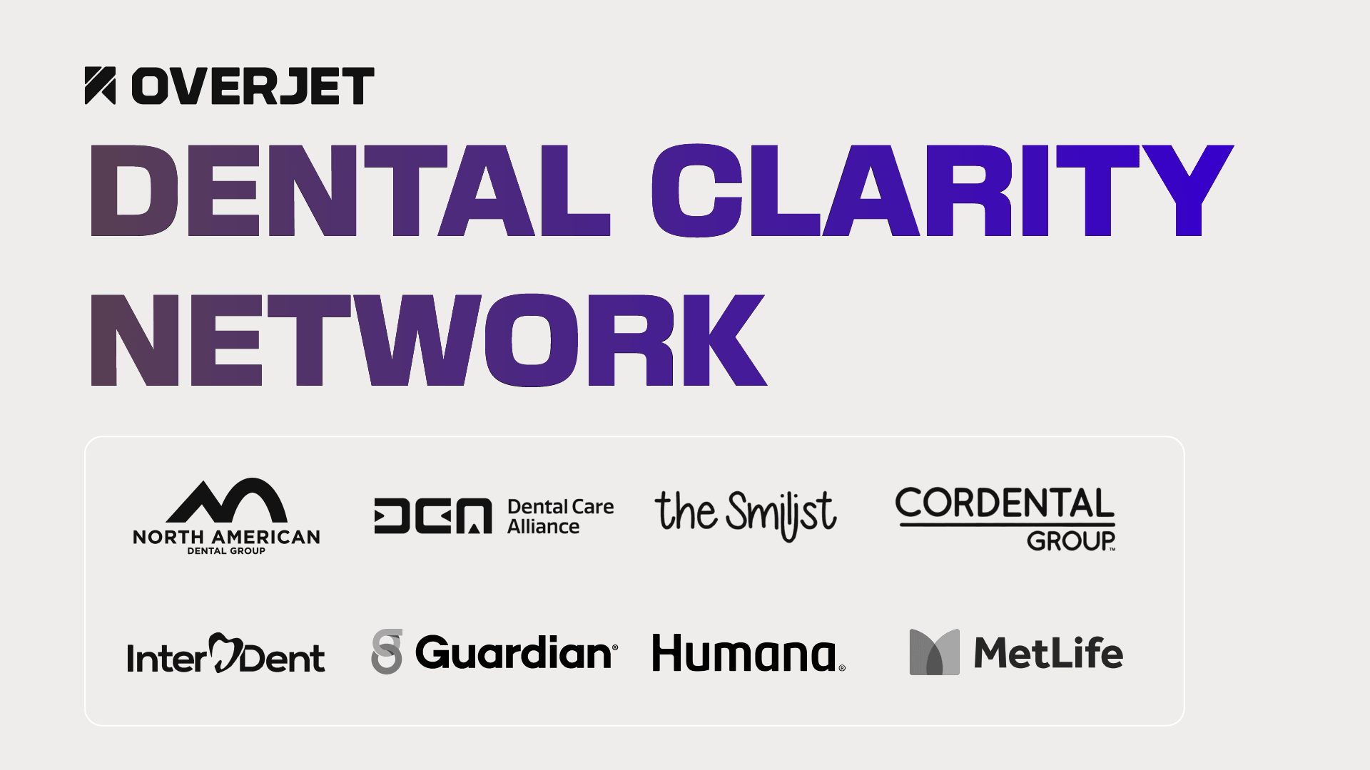 Overjet Announces the Dental Clarity Network